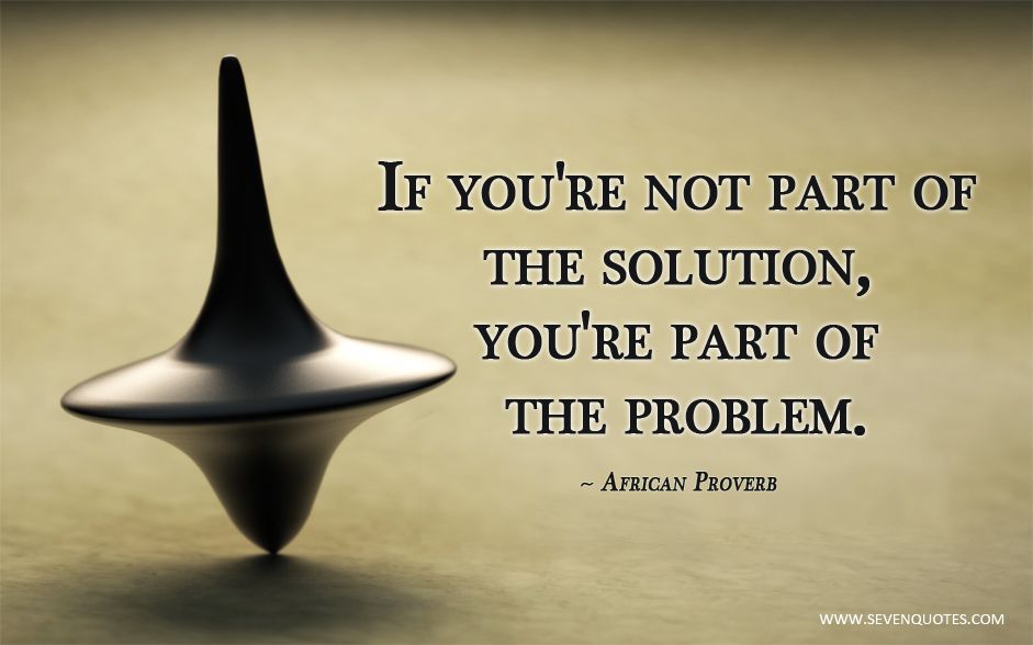 The Principal's Playbook Blog : You're Either Part of the Solution or ...