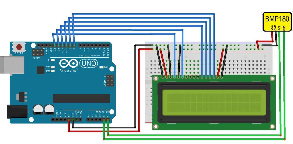 Pressure Sensor Bmp180 Interfacing With Arduino Uno