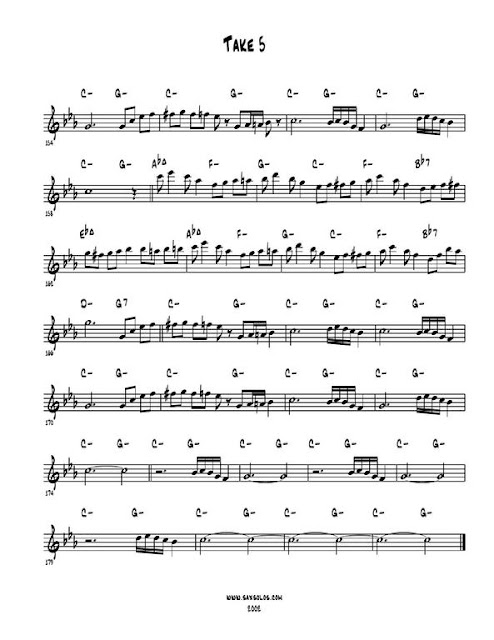 Take five Para saxo - Partituras y pistas para saxo | Sheet music and ...