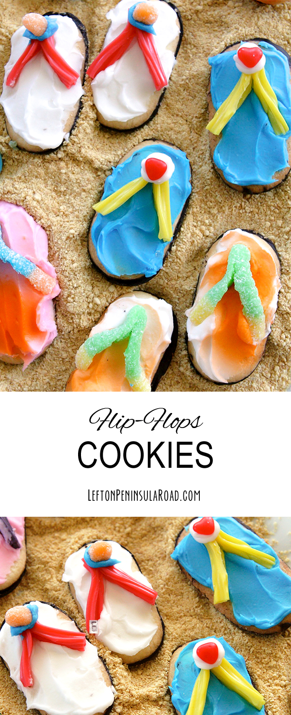 Frosted Flip-Flops Cookie Treats | Left on Peninsula Road