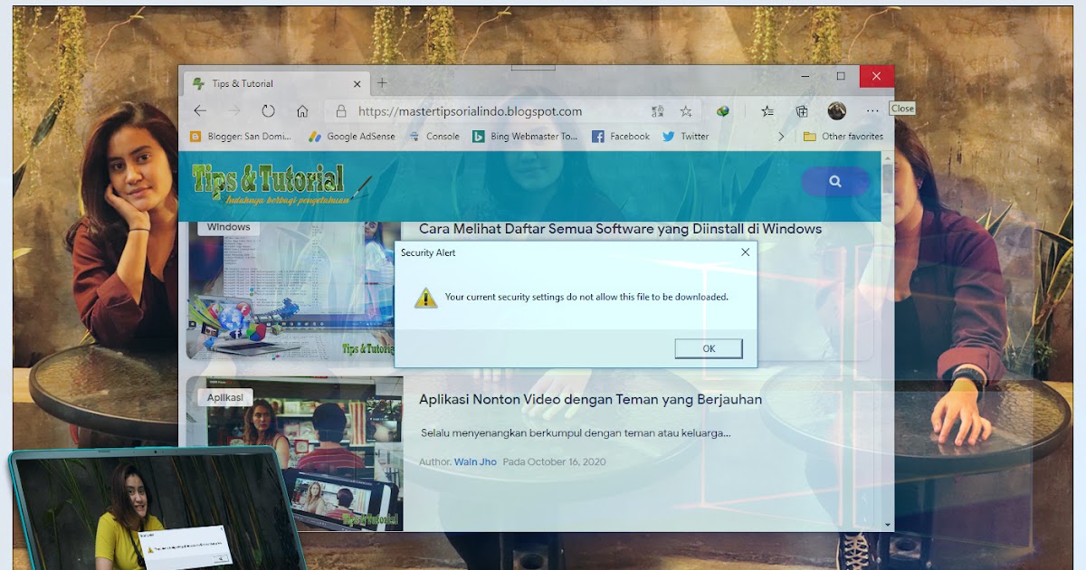 Cara Memperbaiki Error Your Current Security Settings Do Not Allow This