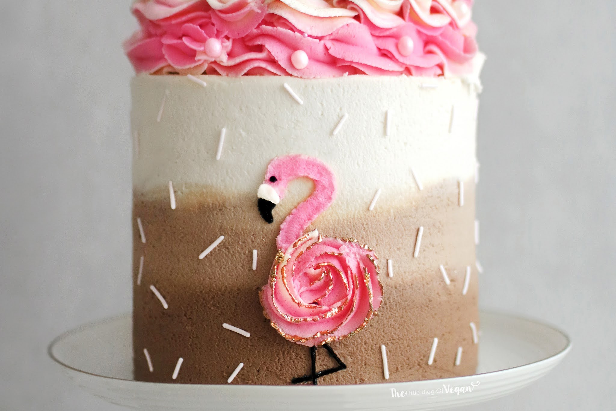 Funfetti Flamingo Cake Recipe - The Little Blog Of Vegan