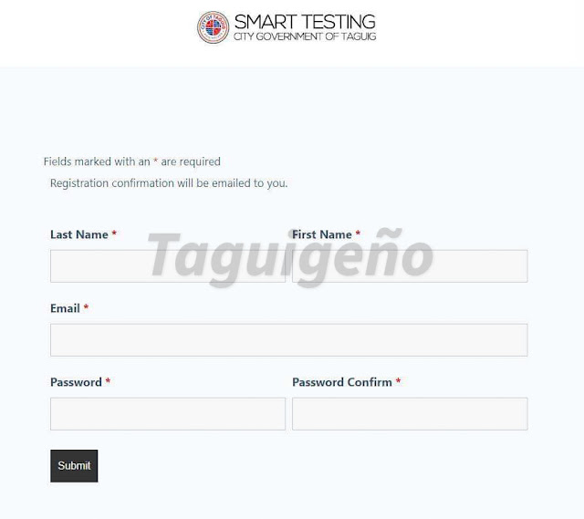 I did a COVID-19 online assessment using Taguig City's SMART Testing ...