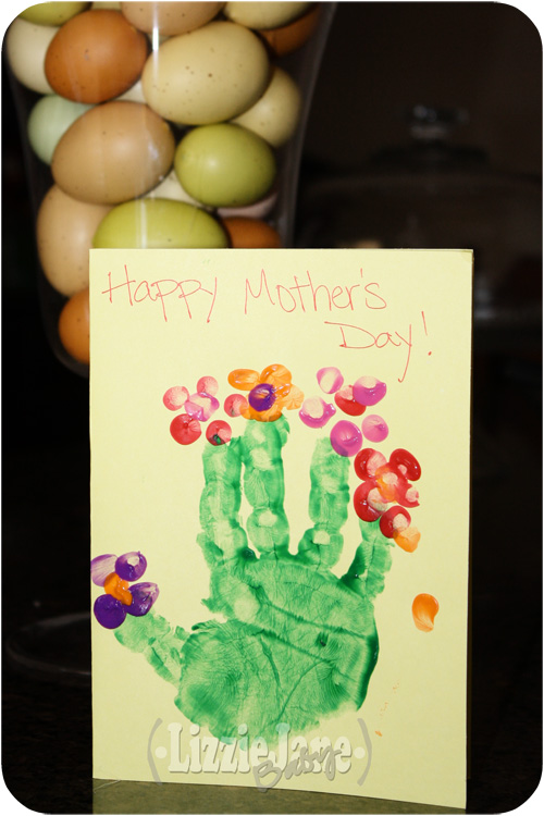 Hand Print Flower Card
