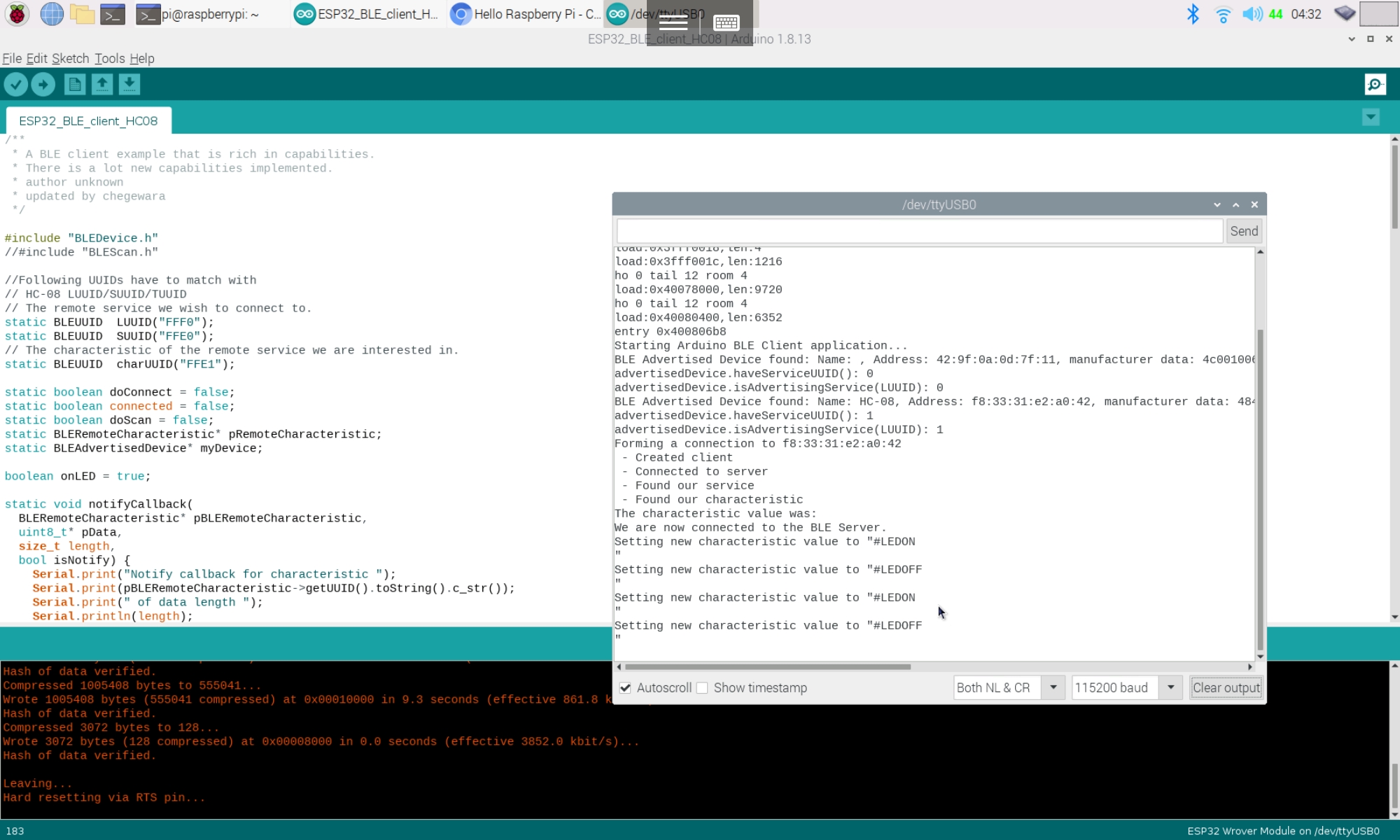 Hello Raspberry Pi: ESP32 BLE Client remote control Raspberry Pi Pico ...