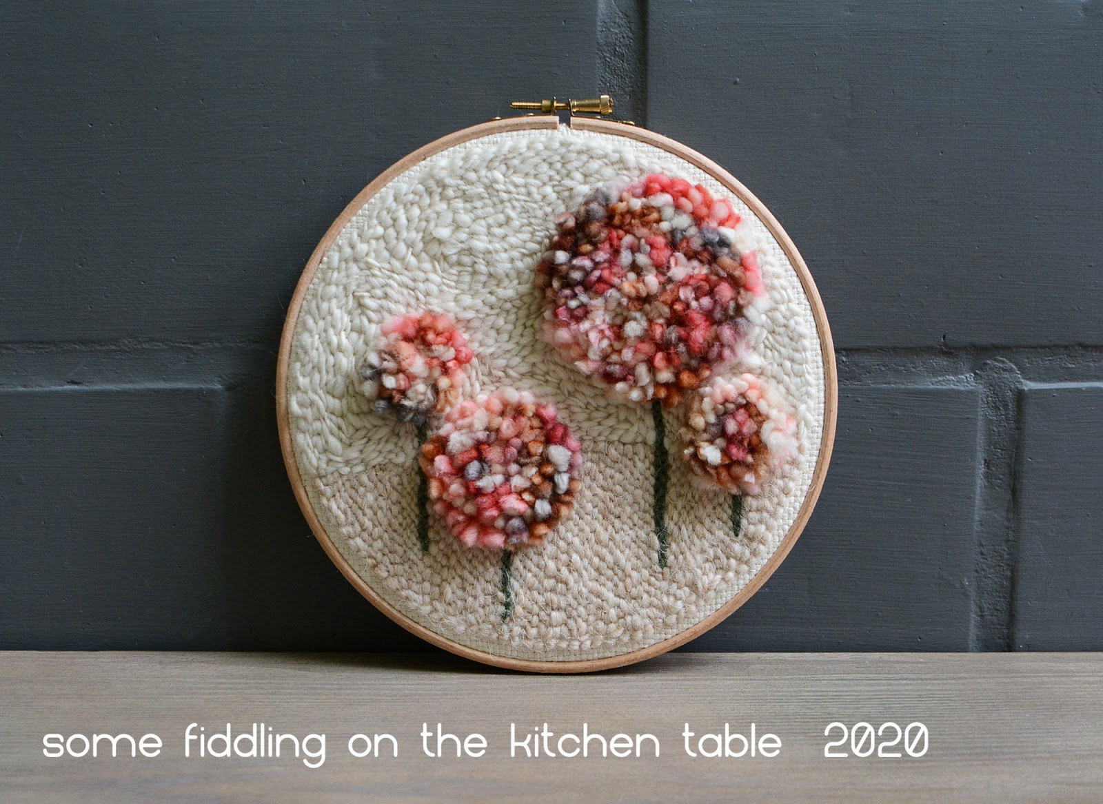 Some fiddling on the kitchen table: Punch Needling: Flowers