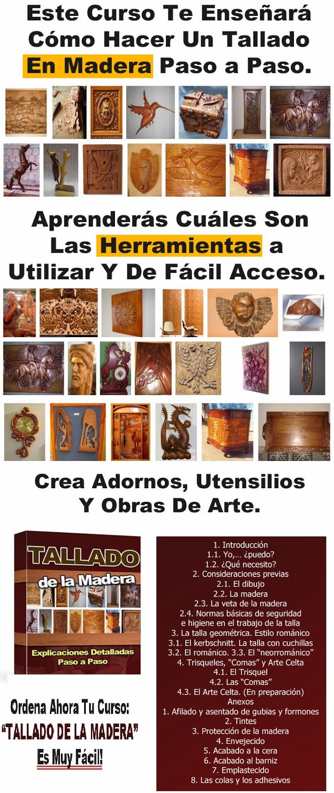 Cursos Profesionales a distancia: Tallado de la Madera