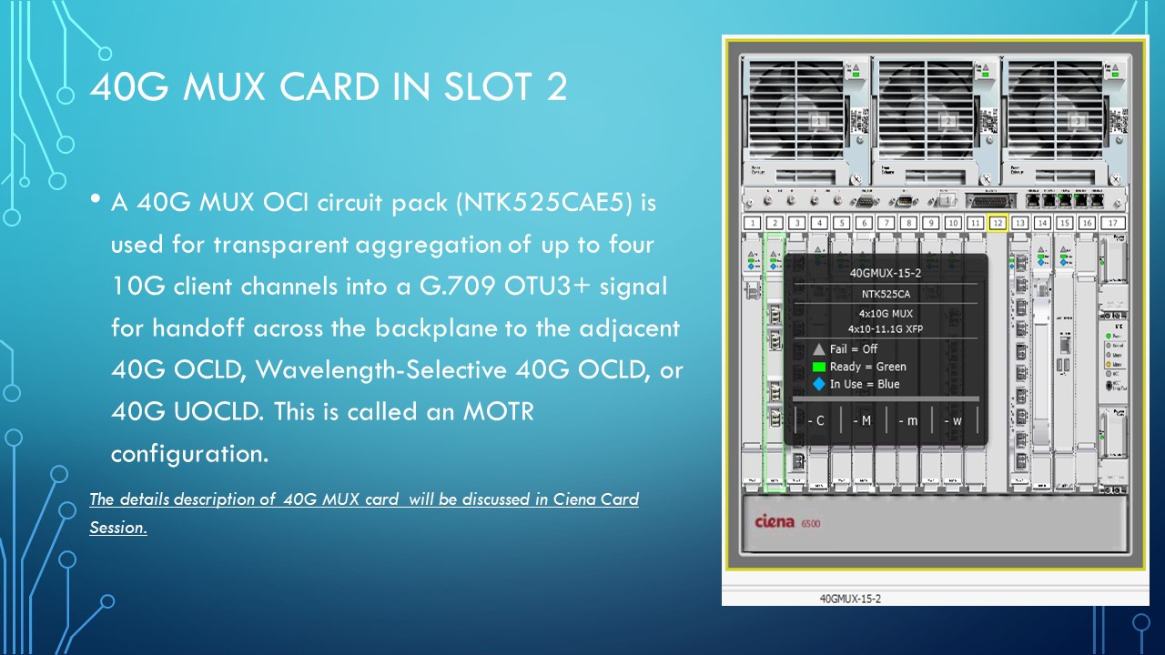 DWDM/OTN: Shelf View of Ciena [6500 ] 14 Slot