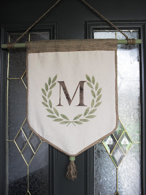 Home Frosting: Burlap & Canvas Monogrammed Banner