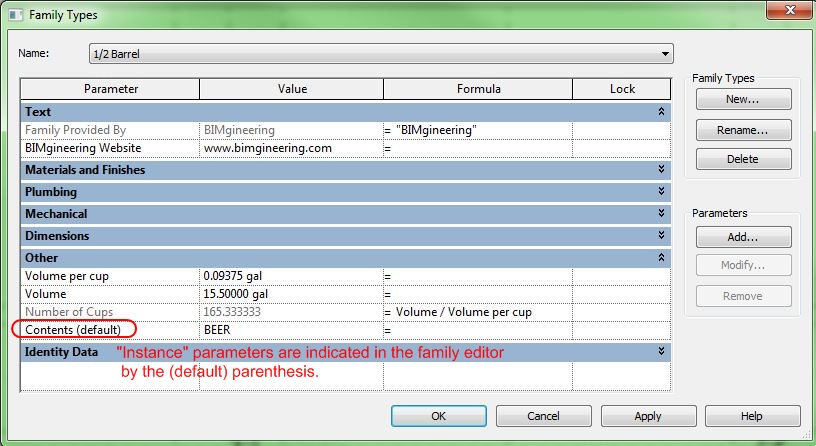Revit Families, Types and Instances | BIMgineering