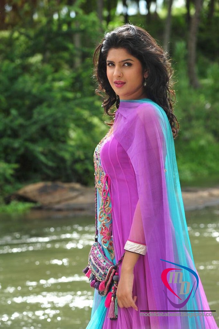 super cute actress Deeksha Seth tempting side view in a tight pink ...