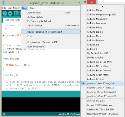 Belajar Arduino: ATMEGA16 sebagai Arduino dengan Arduino as ISP
