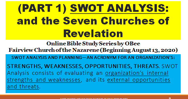teach7g-education@CORNERSTONE MINISTRIES: SWOT ANALYSIS: and the Seven ...