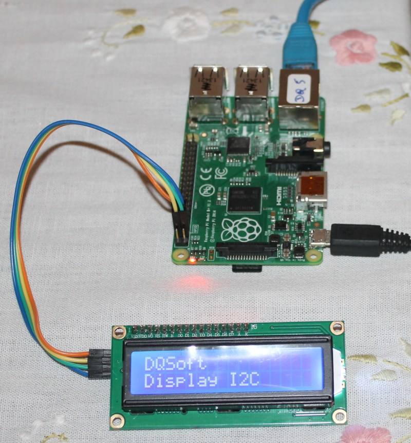 DQSoft: Usando o Display I2C baseado no PCF8574 no Raspberry