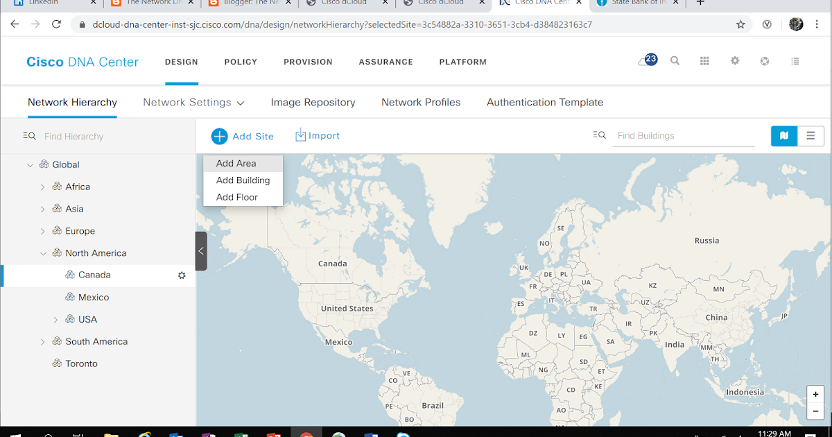 How to add Area, Building and Floors in Cisco DNA center - The Network DNA