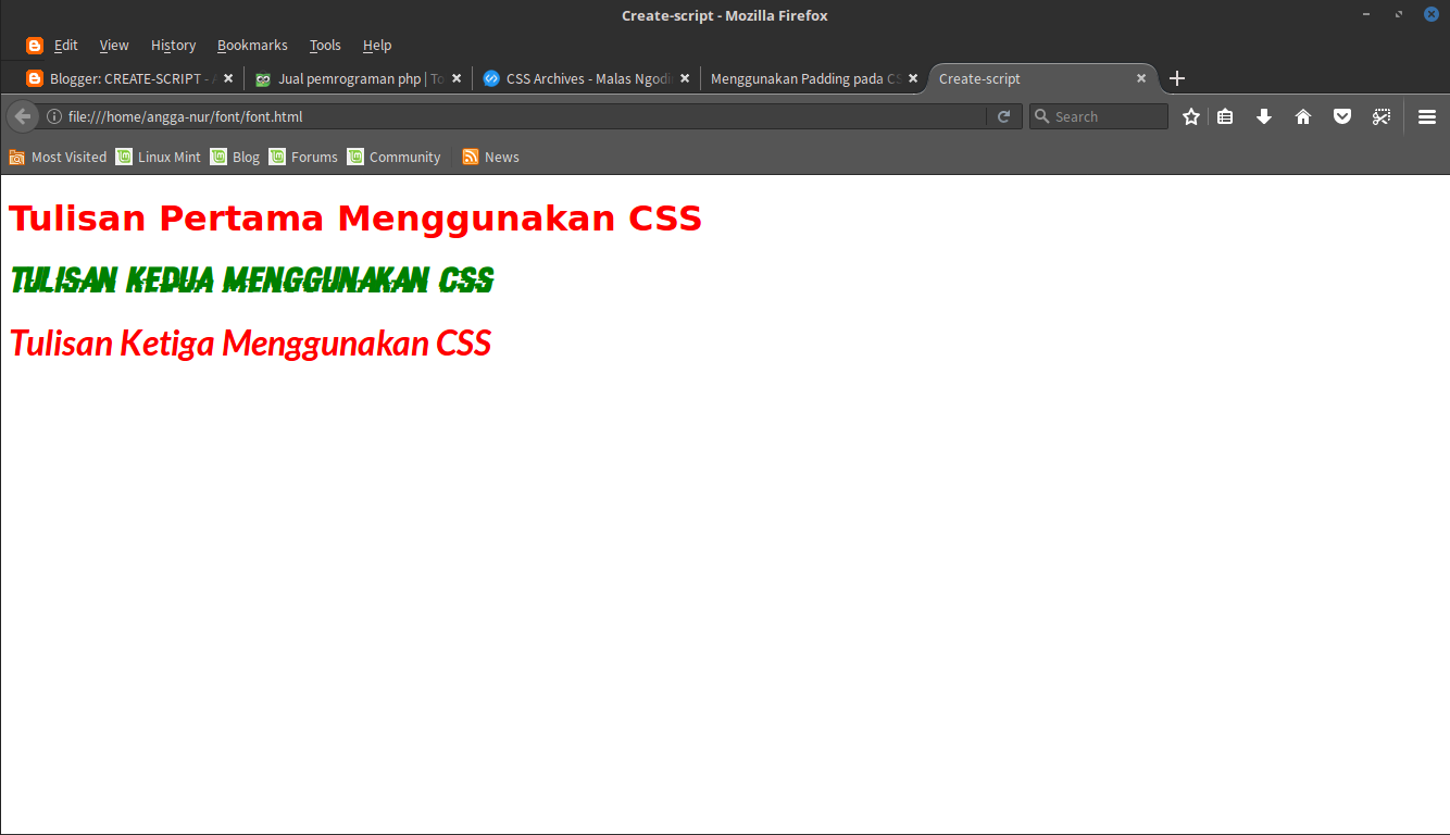 CSS Tutorial Part 4 : Mengatur Font atau gaya Tulisan dengan CSS ... CSS Tutorial Part 4 : Mengatur Font atau gaya Tulisan dengan CSS ...