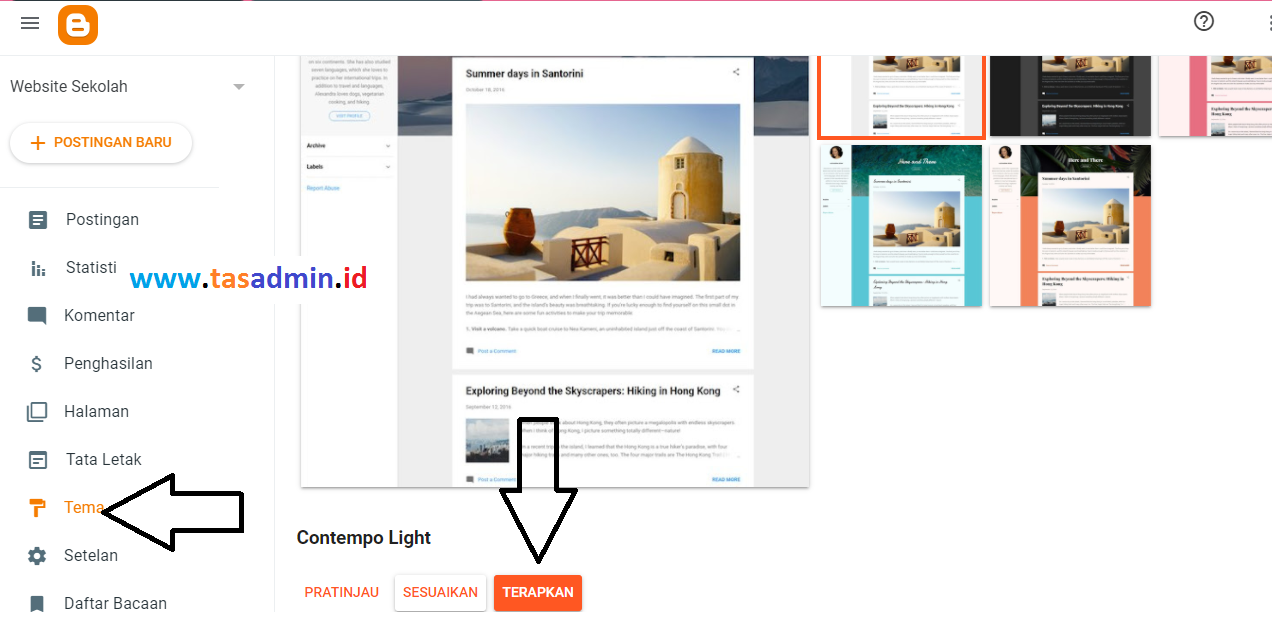 CARA MUDAH MEMBUAT WEB SEKOLAH UNTUK PEMULA MENGGUNAKAN BLOGGER - tasADMIN