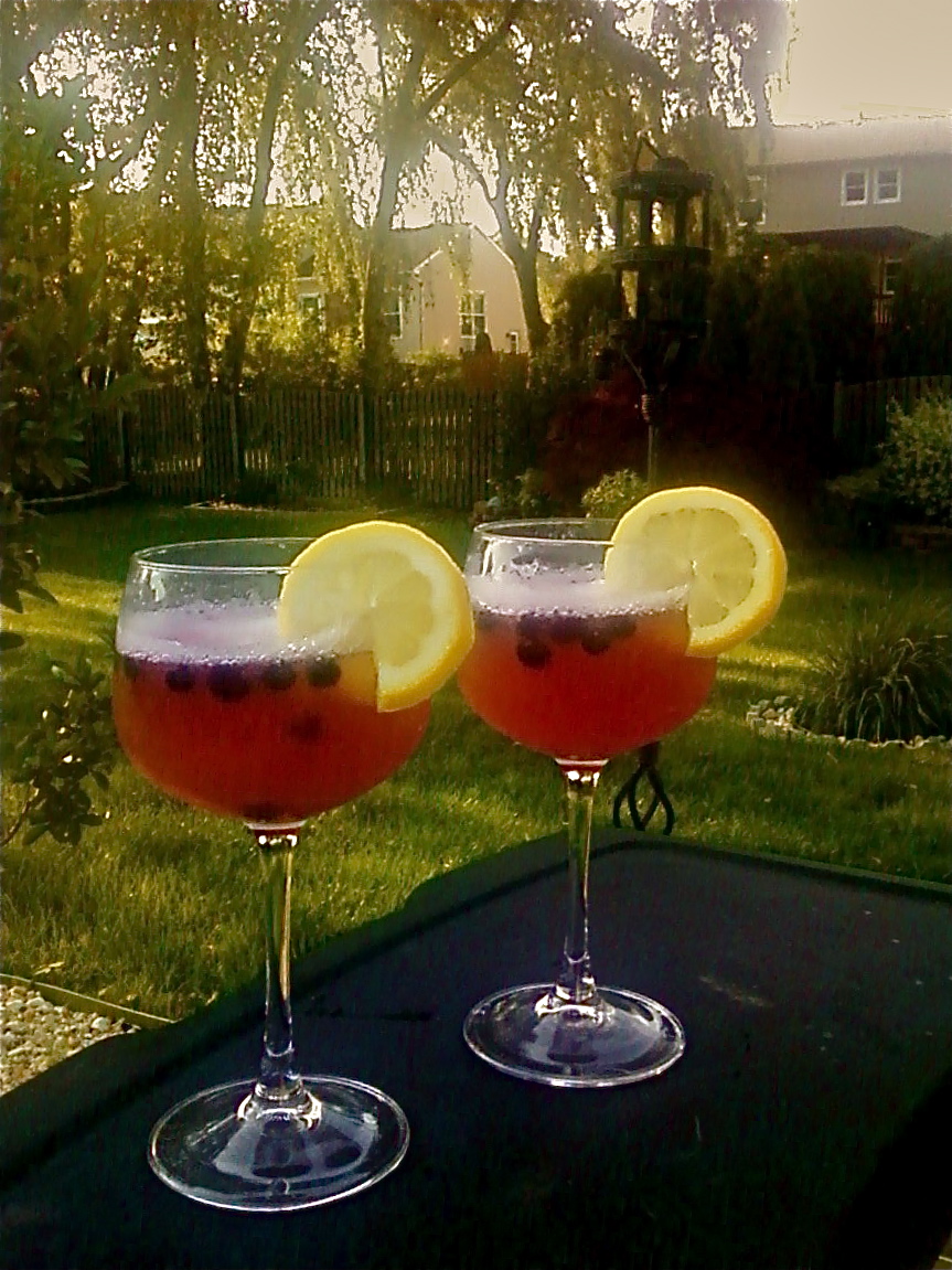 Recipe D'Eva: Lemon Blueberry Champagne Punch