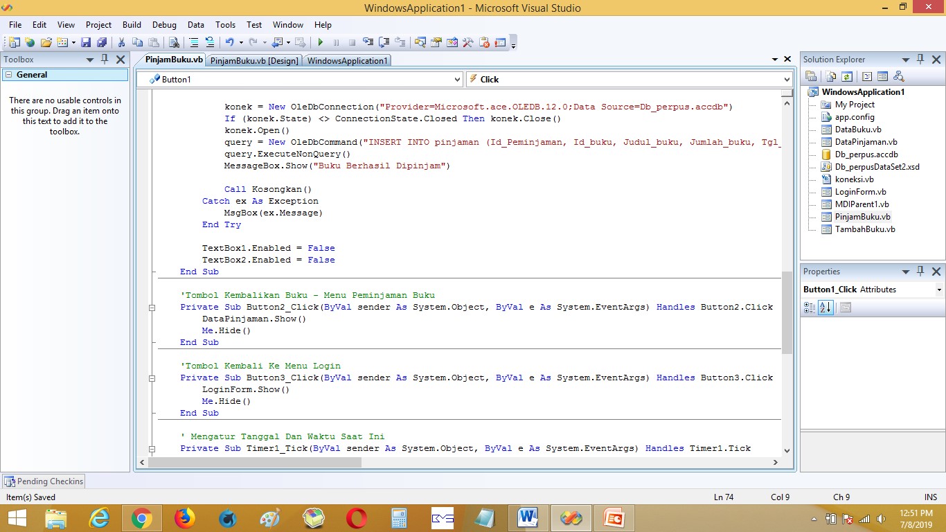 MEMBUAT APLIKASI PERPUSTAKAAN DENGAN VISUAL STUDIO 2019 / VISUAL BASIC ...