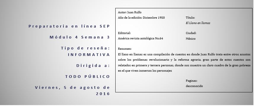 Prepa en línea SEP: Modulo 4 Semana 3 Reseña de un texto