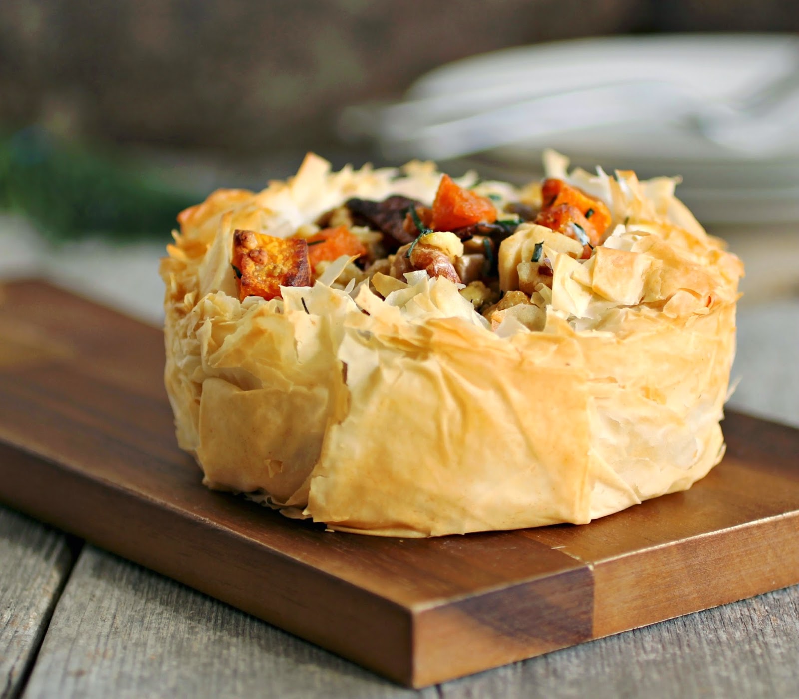 Hungry Couple: Roasted Squash and Gorgonzola Phyllo Tart