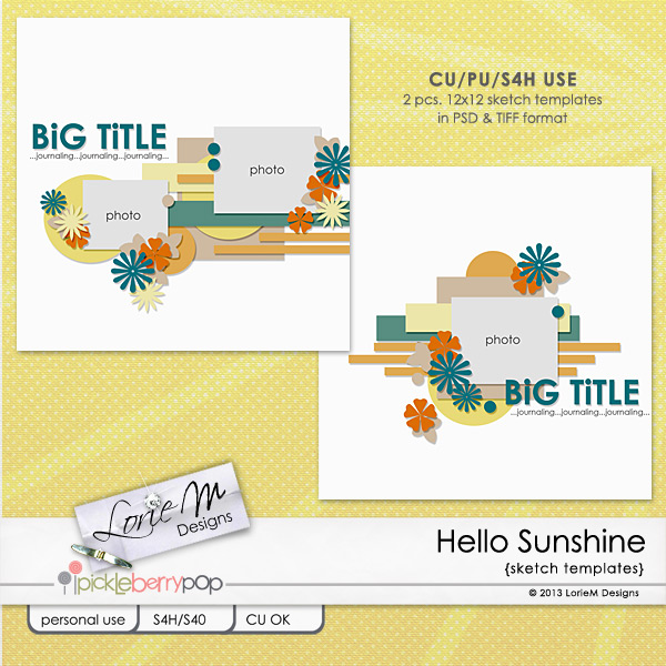 LorieM Designs: Hello Sunshine Bundle 40% OFF & Freebie