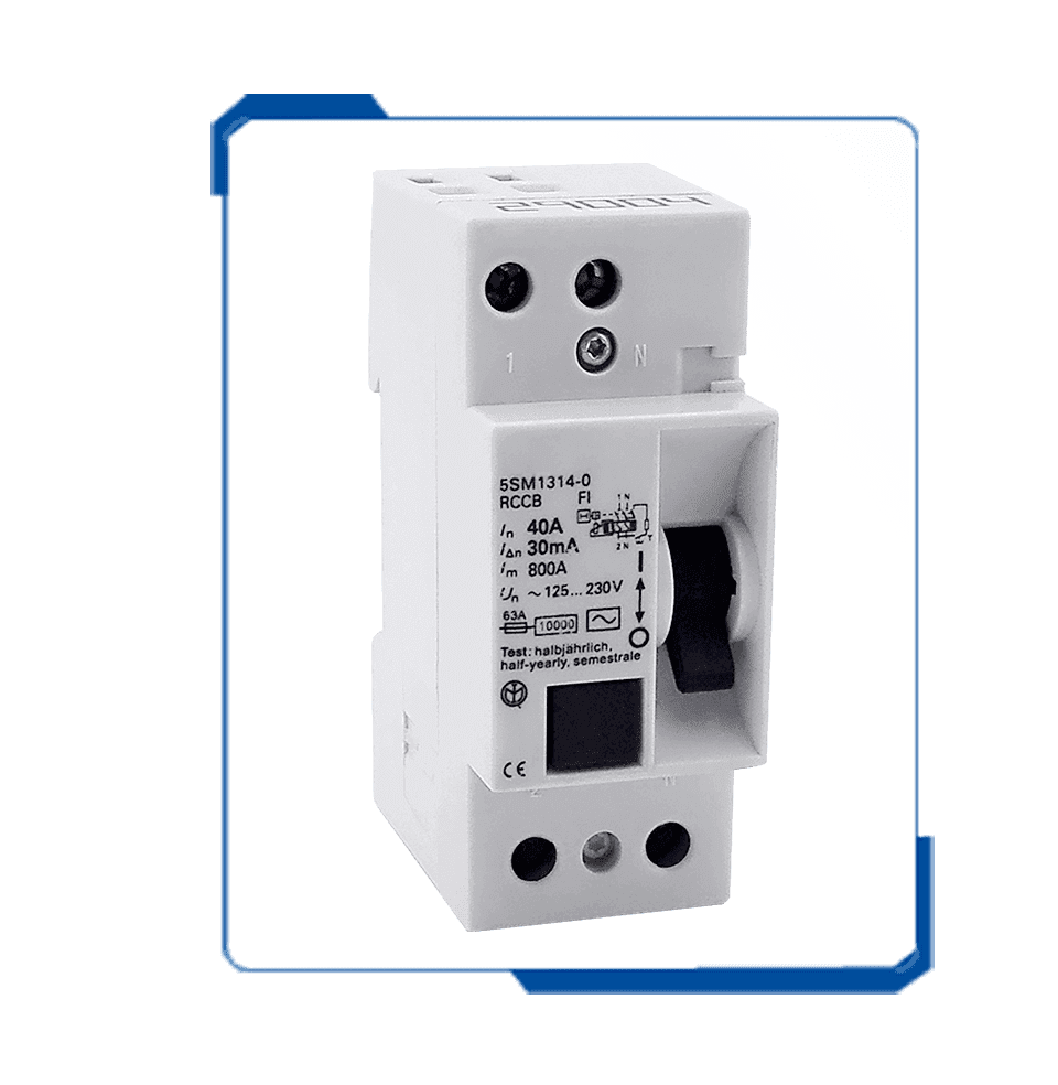 5SM1 2 pole rccb circuit breaker
