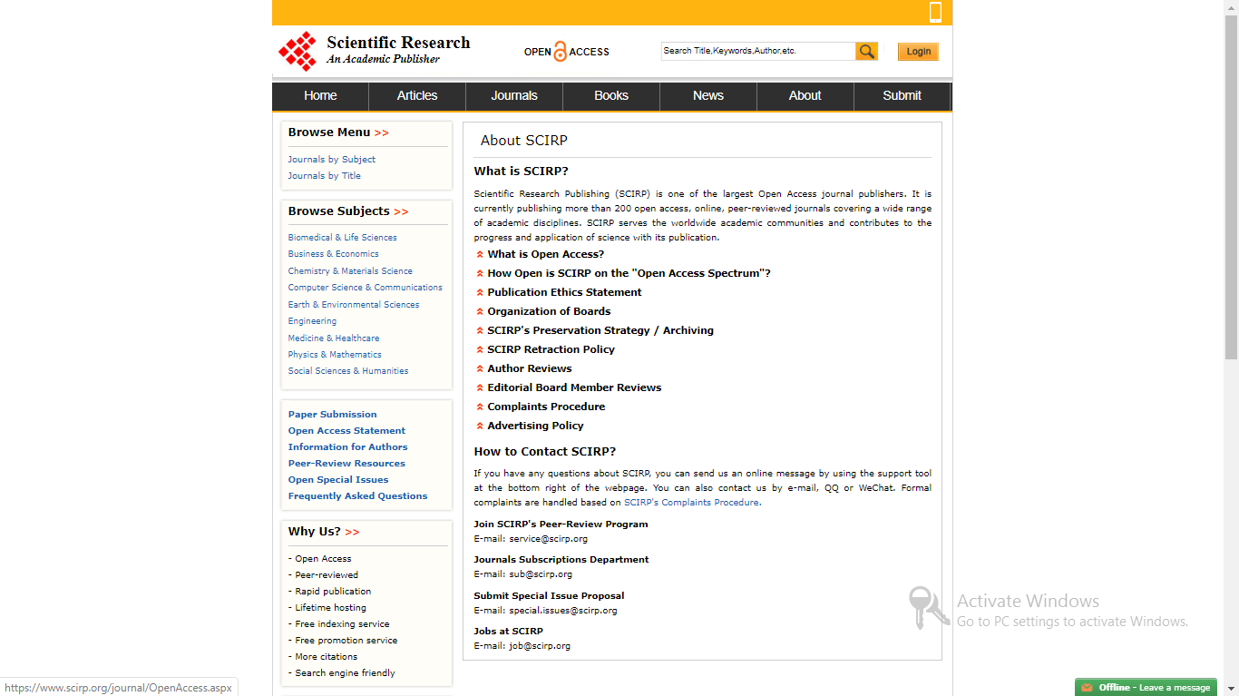 Central Library@ADCET: Scientific Research Publishing (SCIRP)