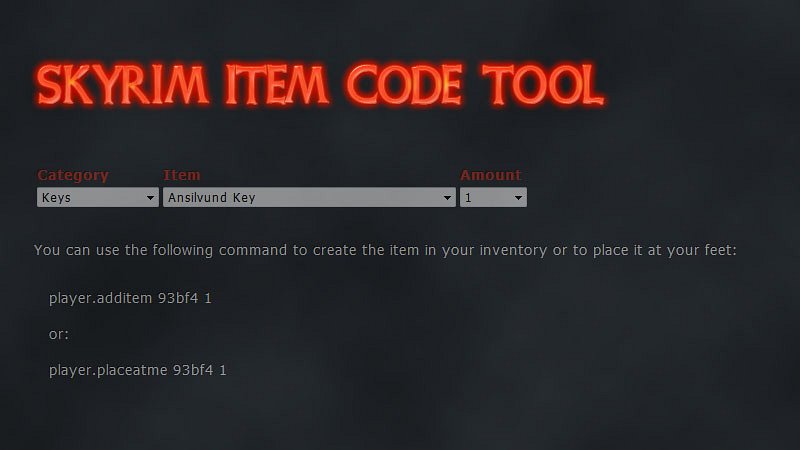 The Elder Scolls:Skyrim: ID´S OBJETOS