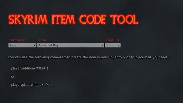 The Elder Scolls:Skyrim: ID´S OBJETOS