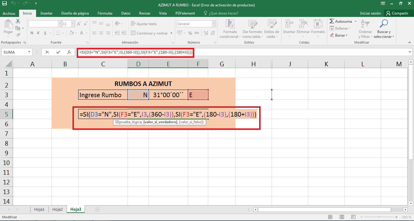 Aprende a Transformar Azimut a Rumbo aqui!! (Excel)
