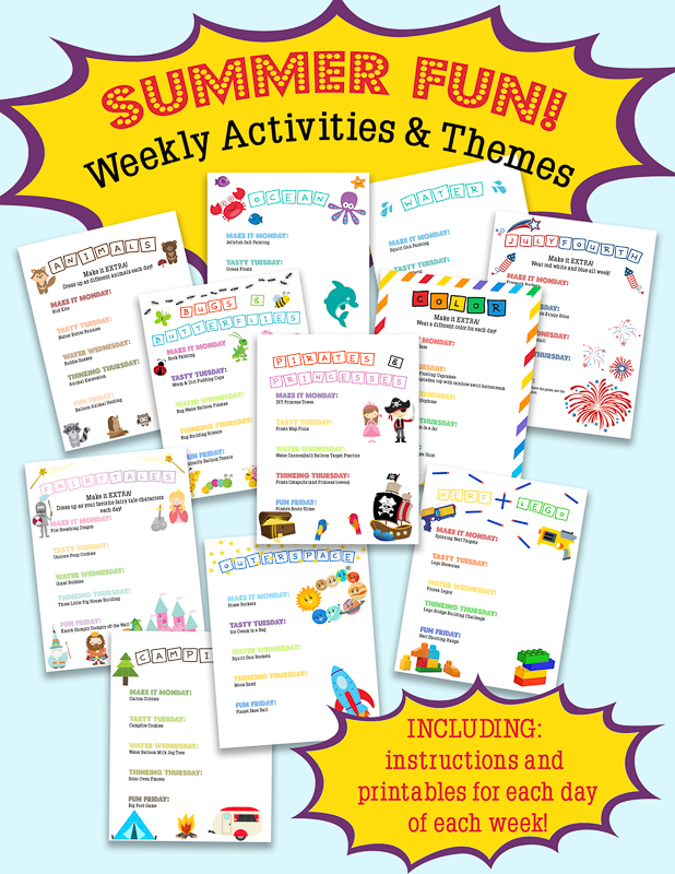 Like Mom And Apple Pie: Summer Activity Daily Schedule With THEMES!