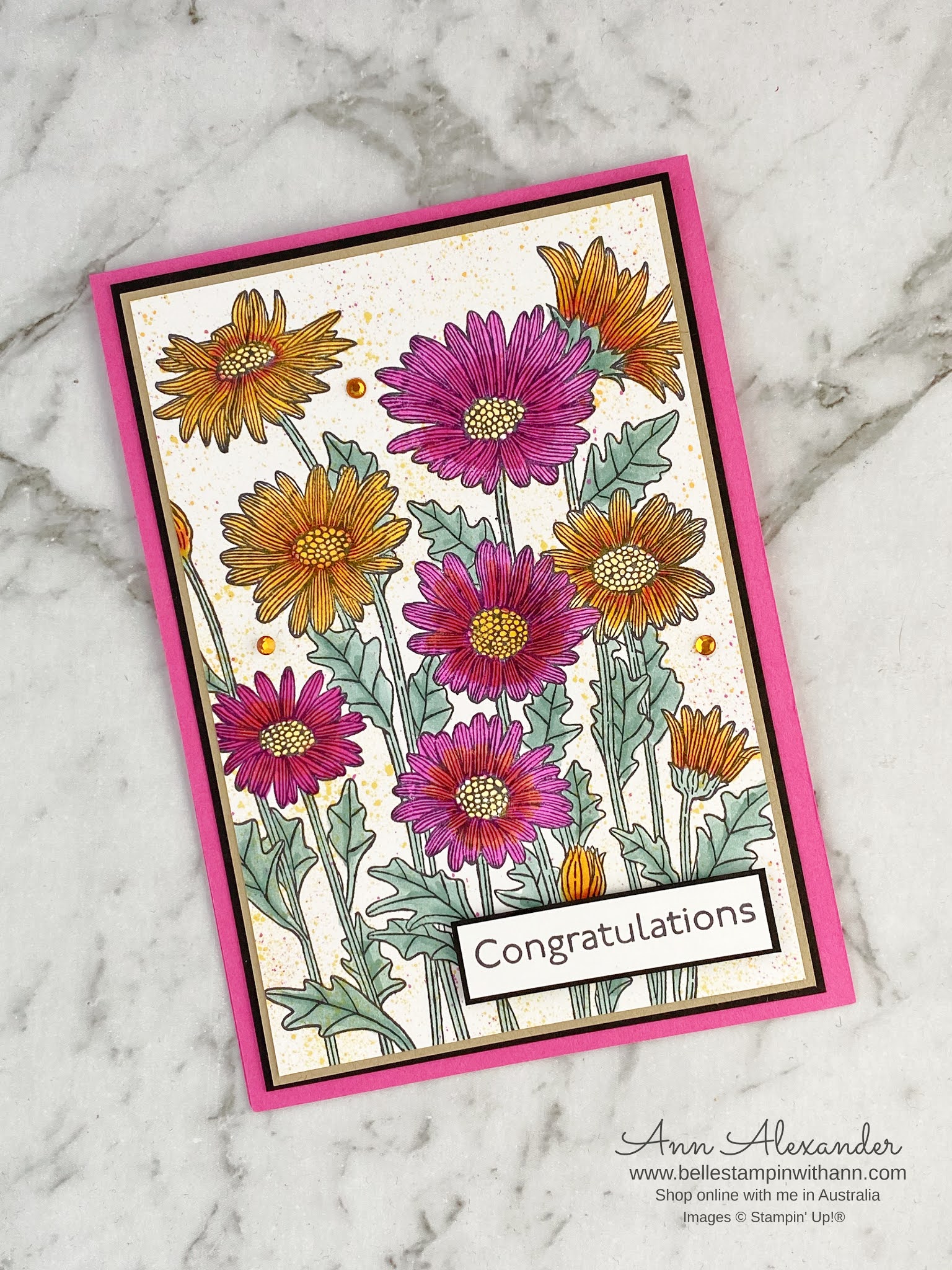 Congratulations - Daisy Garden Stamp | Bellestampin with Ann Alexander