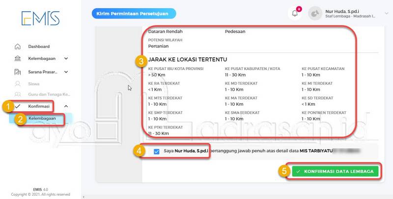 Cara Konfirmasi Data di Emis 4.0 - Ayo Madrasah