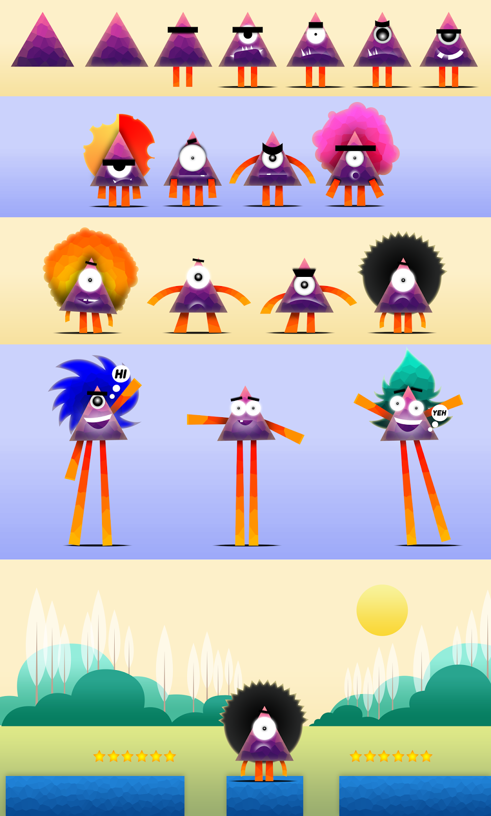 Art work: Character design from basic shapes