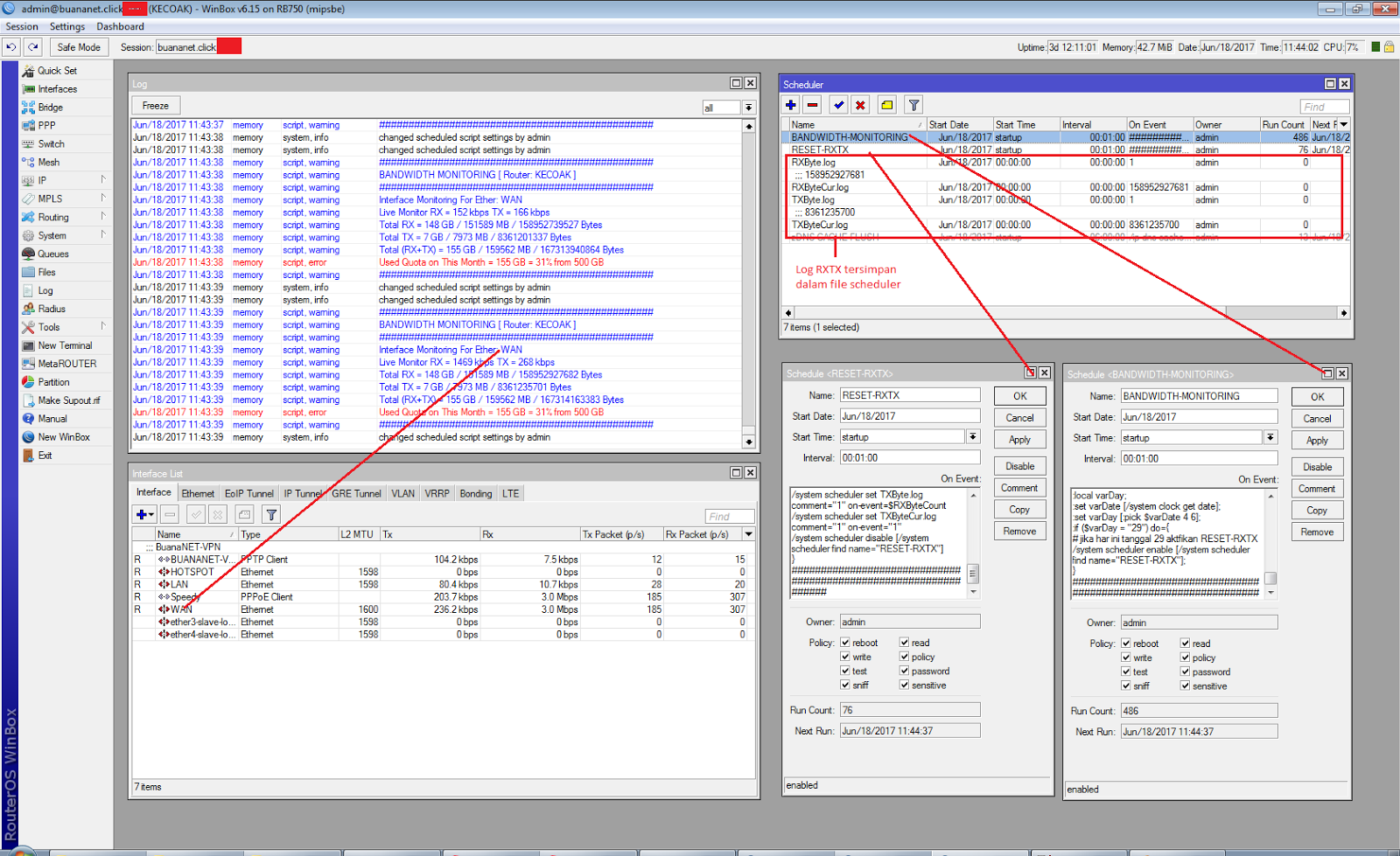 Mikrotik Bandwidth Monitoring Script - O-OM