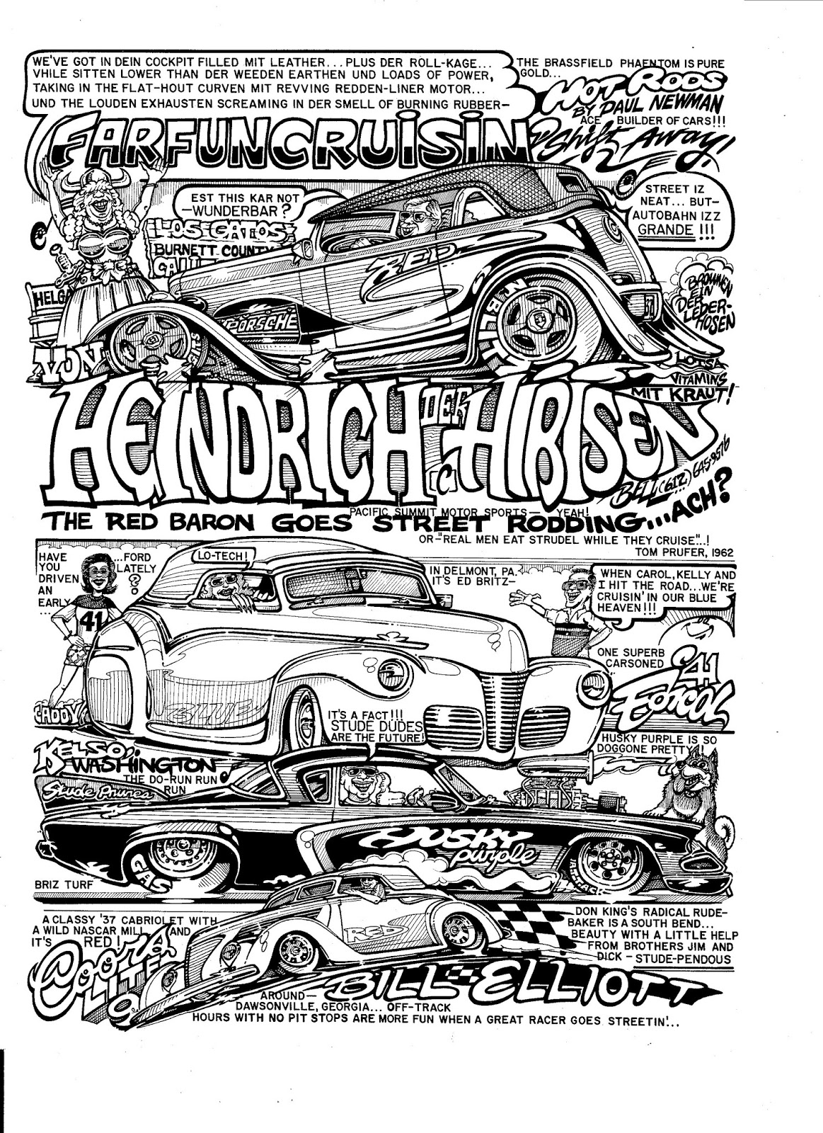 The art of Dave Bell. Auto cartoonist extraordinaire
