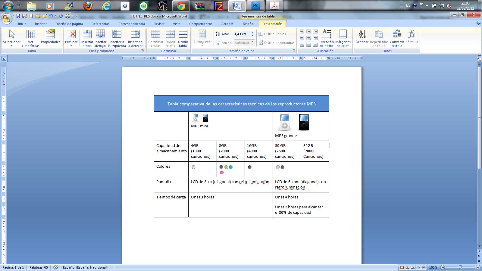 WORD: WORD_TUT_16_Ejercicio diseño de tablas