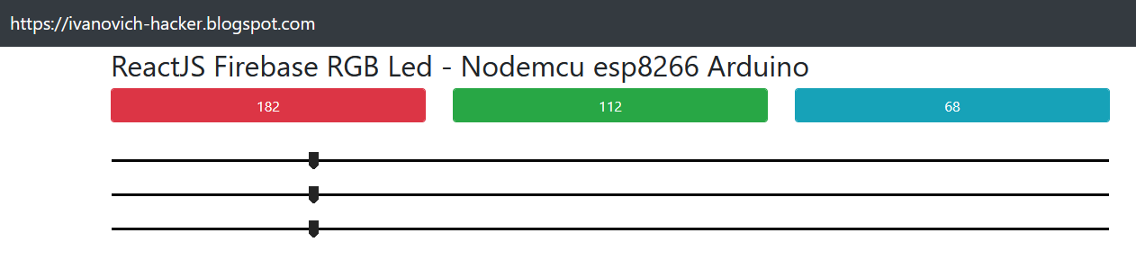 ReactJS Firebase esp8266 Nodemcu Led RGB Frontend - Arduino