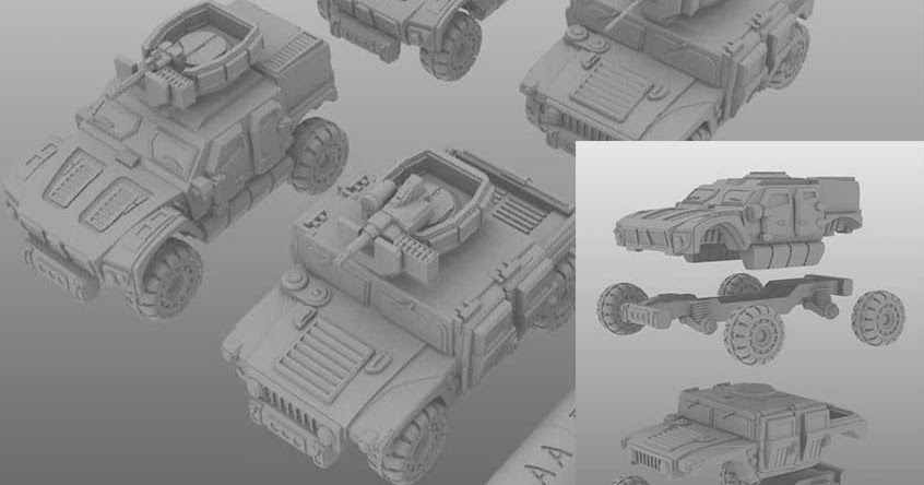 Rebel Minis: Rebel Minis Launches Sci-Fi Motorpool Kickstarter!