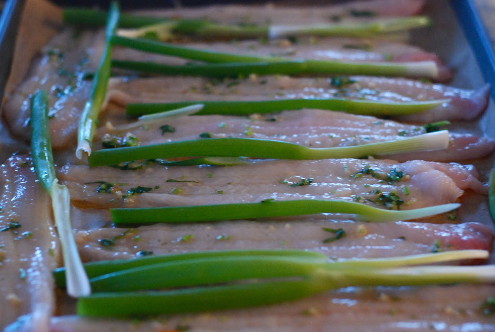 cup and table: super fast homemade: broiled sole with spring onions