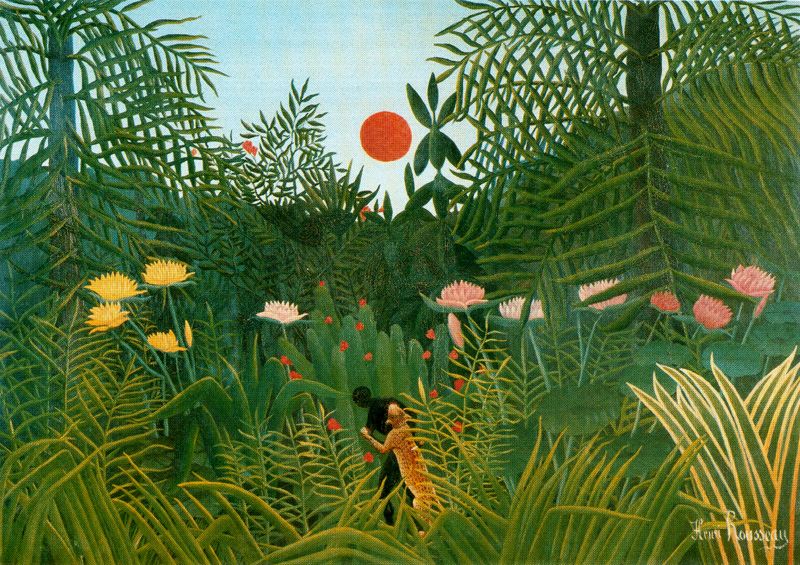 Painting of Henri Rousseau artist, Henri Rousseau paintings