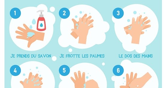 FLE en ESO: Affiche : Je me lave les mains