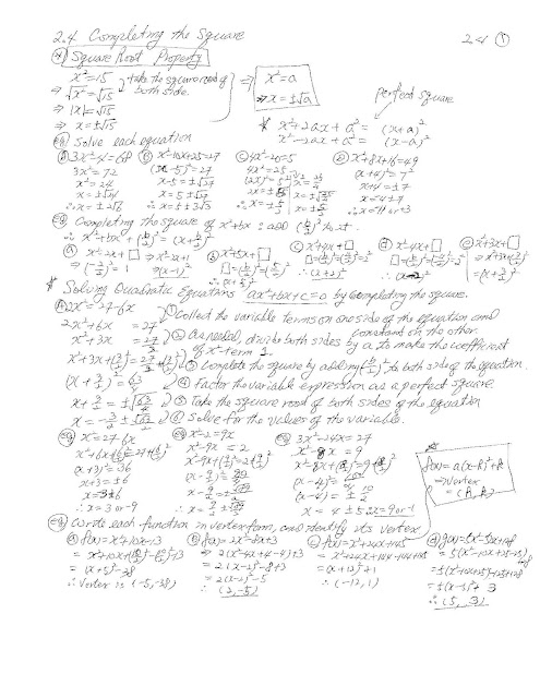 Sean's Math Page: Algebra 2 Class Note - Chapter 2.4