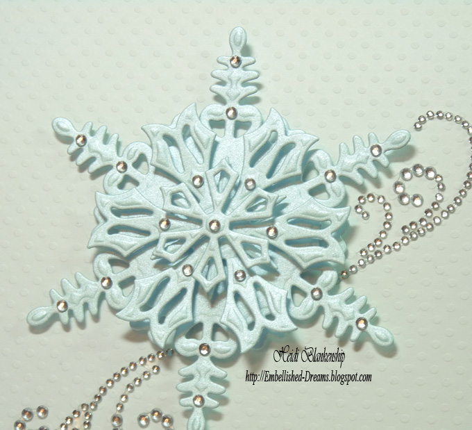 Embellished Dreams: Sparkling Snowflake Christmas Card
