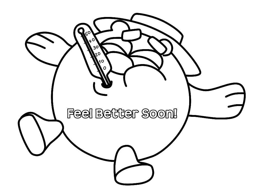 Get well soon coloring pages