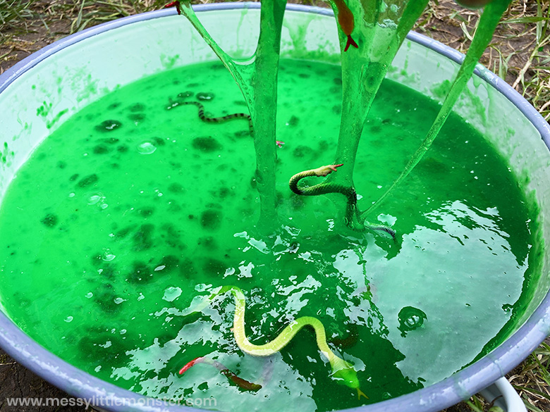Slime Sensory Bin Snake Swamp - Messy Little Monster