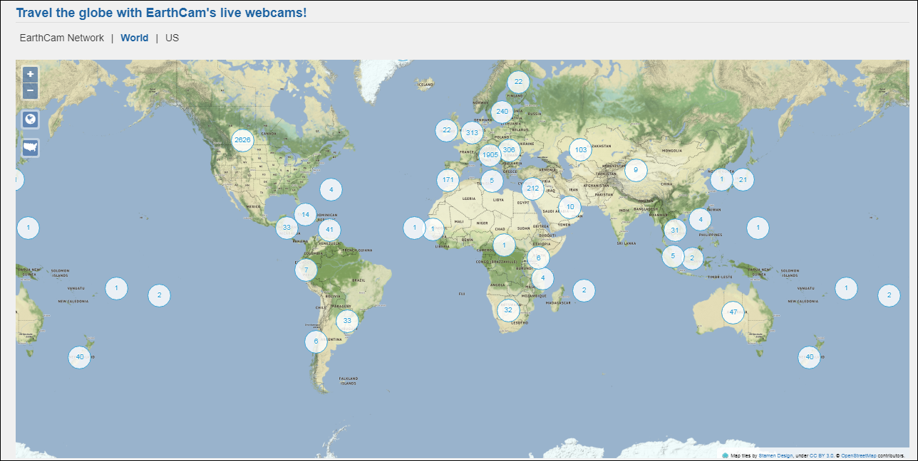 DigiTip: Bekijk de wereld door een webcam met earthcam.com