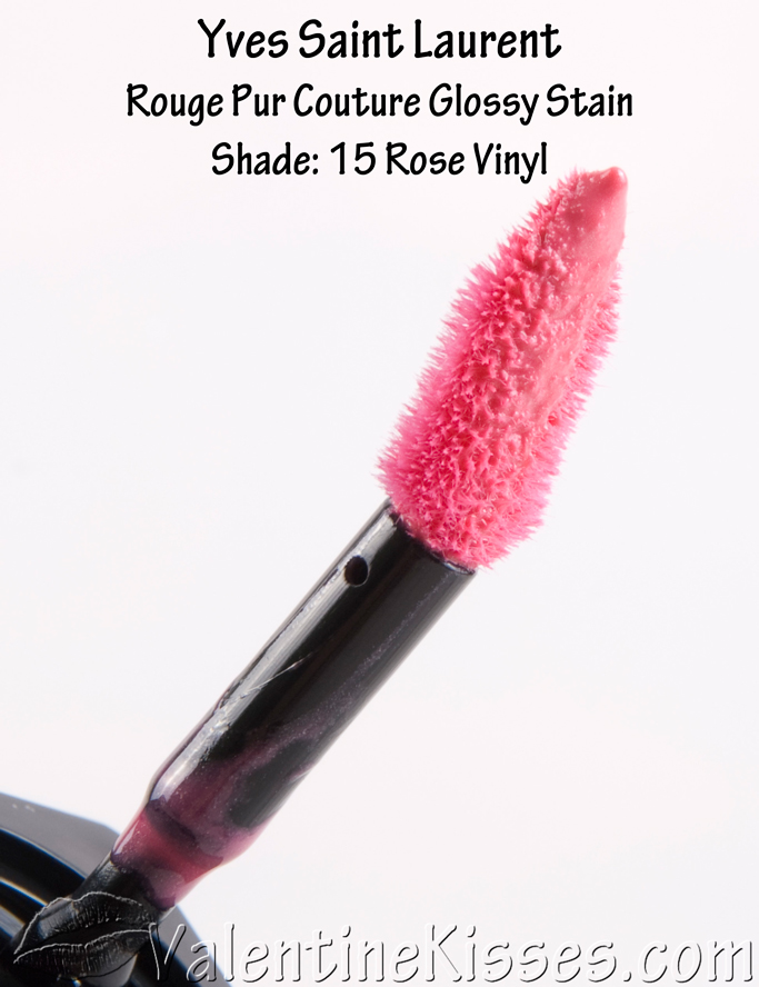 Valentine Kisses: YSL Glossy Stain in #15 Rose Vinyl - swatches, pics ...