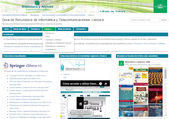 Nueva ordenación de los manuales-e de Biblioteca Politécnica en la ...